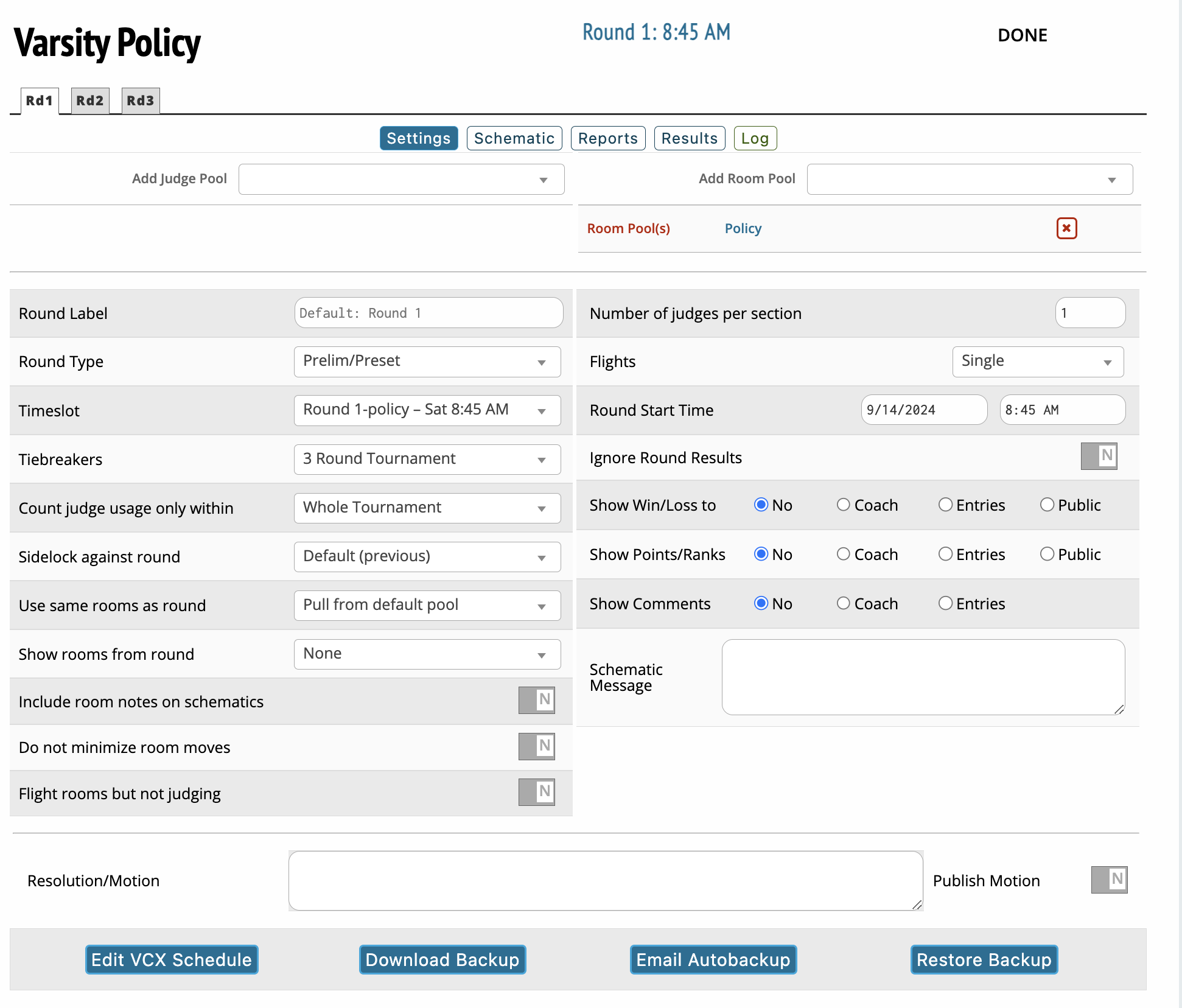 Schematics | Tabroom.com Help Center